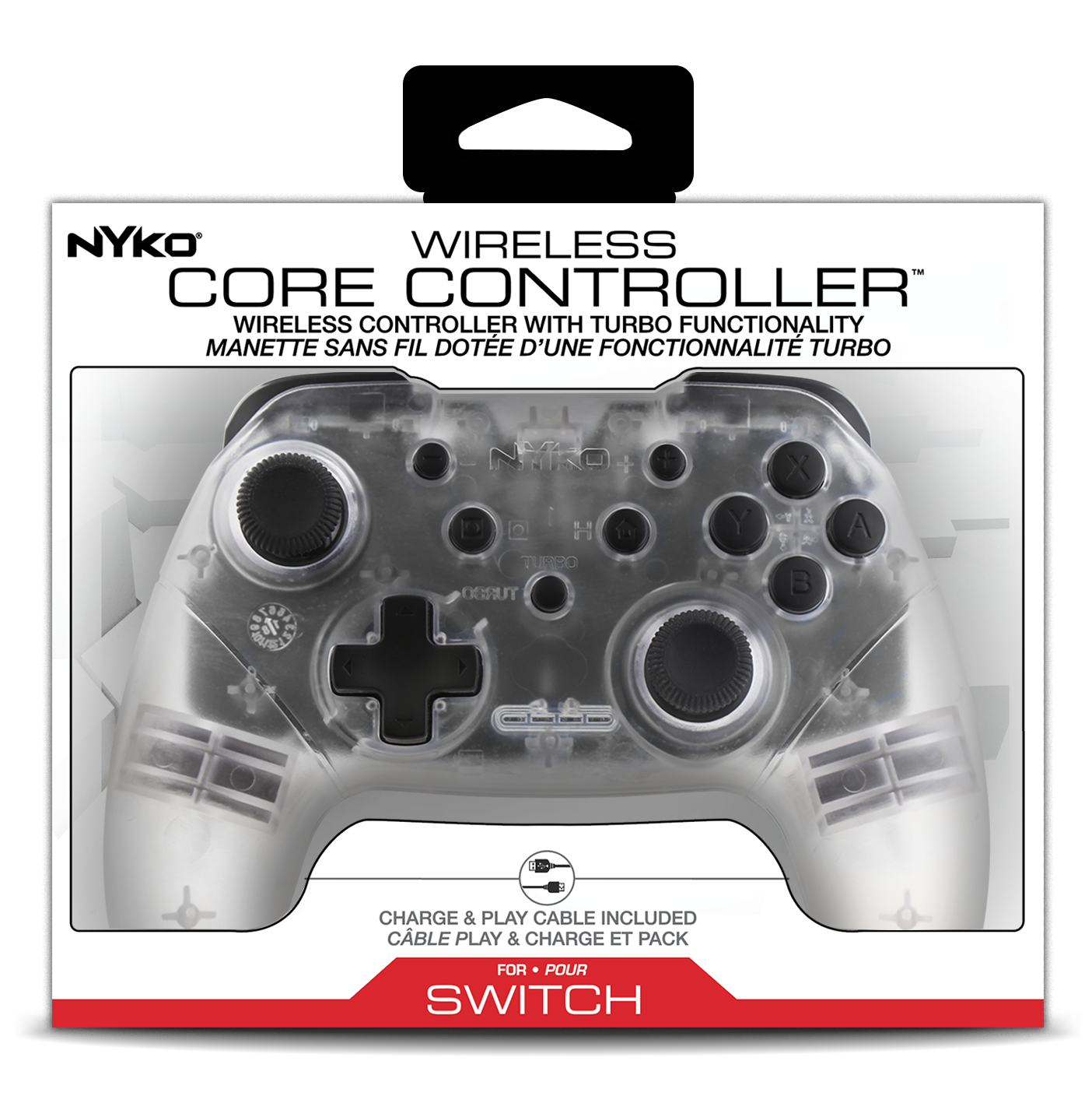 Nyko Switch Wireless Core Controller Clear