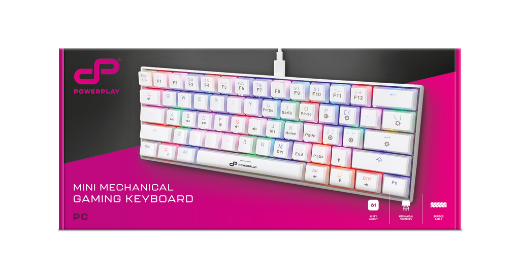 PowerPlay Mini Mechanical Keyboard (White)